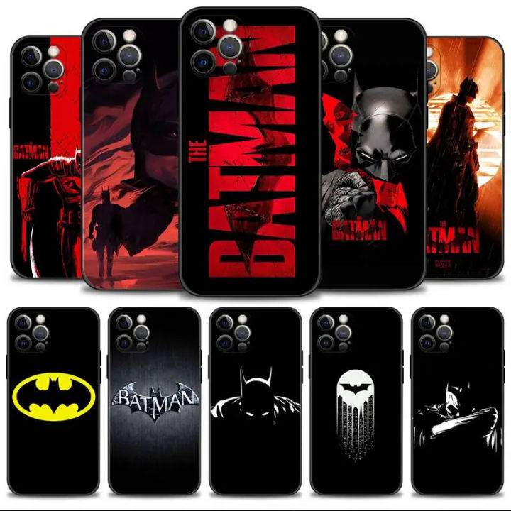 【Mascaraara】Red Black Batman Logo Phone Case For Apple iPhone 15 11 14 ...