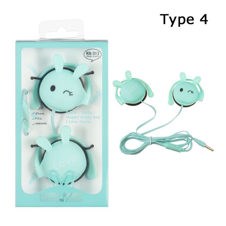 Earphone Wired Earphone Cartoon Earphone Cute Rabbit Wired Headset ...