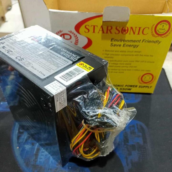 500W ATX 12V Power Supply with Big Fan, Single Rail, with 1 Year ...