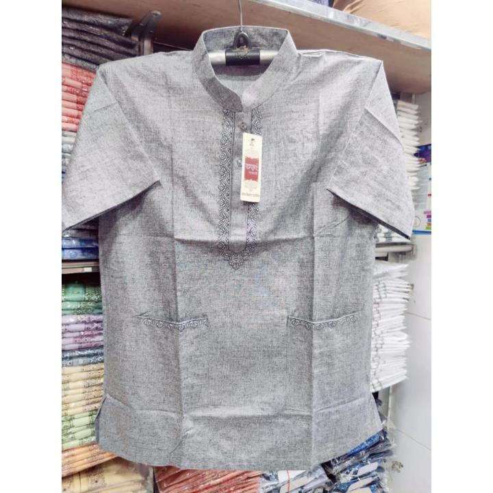 Solid Colour Men's Special Jamdani Fabric Fotua - Comfortable and ...