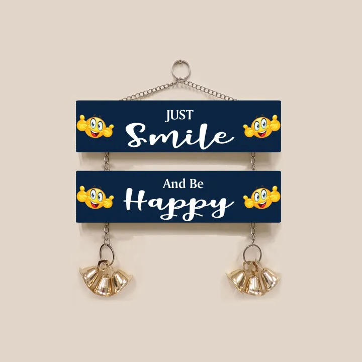 just smile and be happy Wall Plaque Wall Canvas Wall Decoration Poster ...