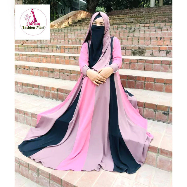 Rainbow Abaya Burqa Multi-Color Burqa Fashionable Burqa For Women Muslim Burqa With Hijab ...