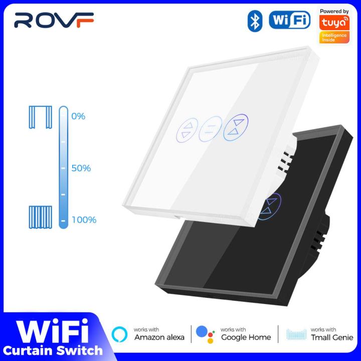 ROVF Tuya Smart WiFi Touch Curtain Switch Electric Motorized Roller ...
