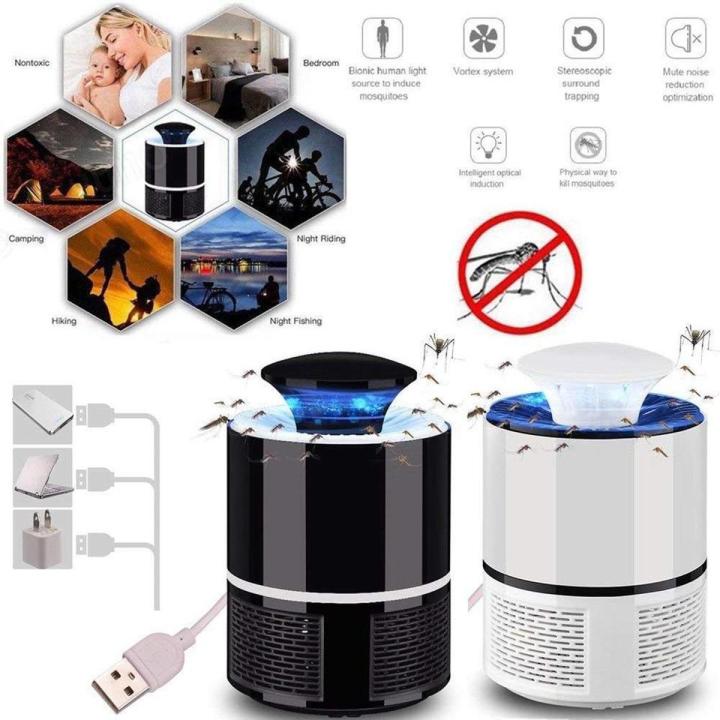 USB Electronics Mosquito Killer Trap Moth Fly Wasp LED Night Light Lamp Bug Insect Lights ...