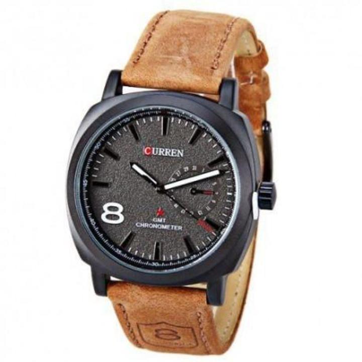 Leather Analog Watch For Men - Brown | Daraz.com.bd