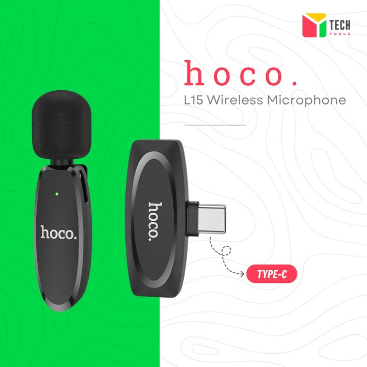 Hoco L15 Type-C Wireless Lavalier Digital Microphone | Daraz.com.bd