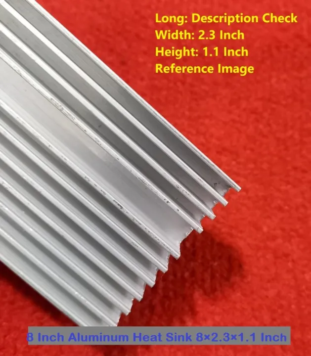 8 Inch Double Side Finned Width 2.3Inch Aluminum Heatsink 8 Inch ...