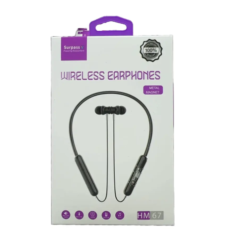 Surpass HM-67 Hanging Neckband Metal Magnet Headphones | Daraz.com.bd