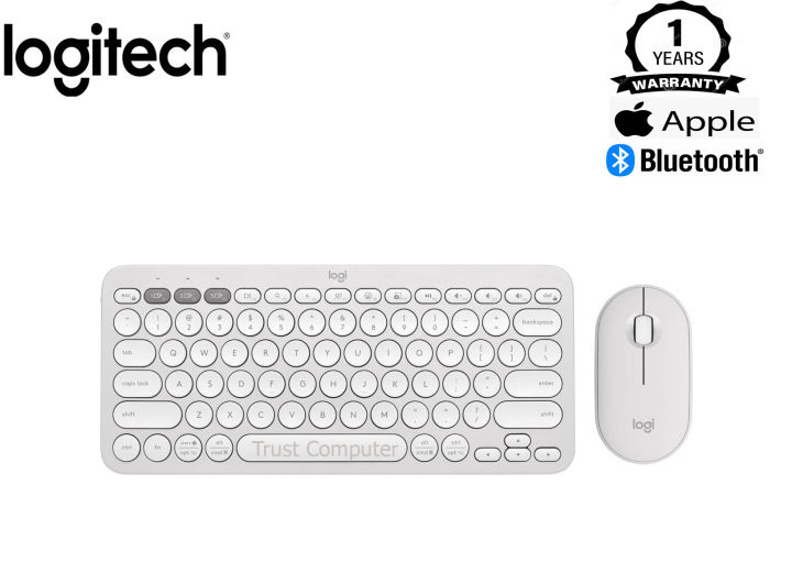 Logitech Pebble 2 Combo, Wireless Keyboard and Mouse, Quiet and ...