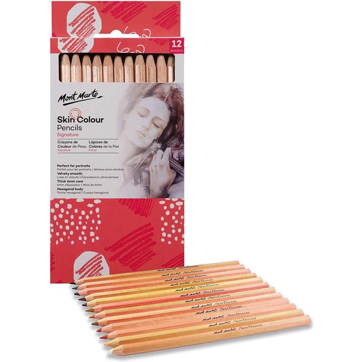 Mont Marte Coloured Pencils - Skin Tones 12pc | Daraz.com.bd
