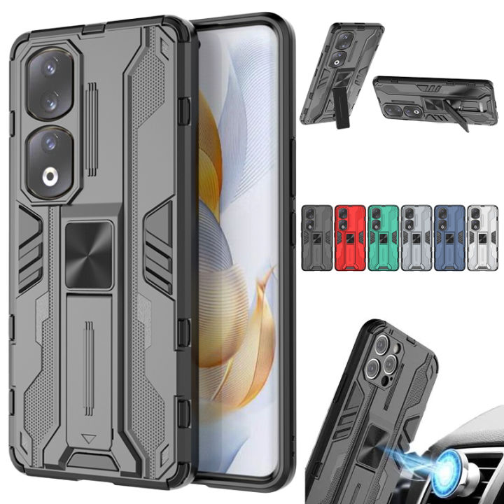 For Honor 90 Pro Case Shockproof Armor Magnetic Holder Phone Case For ...