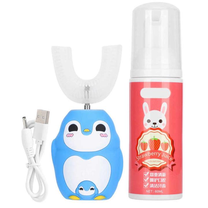 Silicone U-Shaped Head Toothbrush Children Kids Automatic Sonic ...