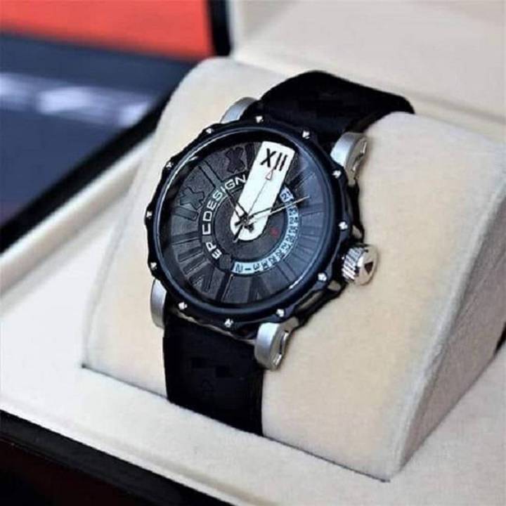 Nepic Black Artificial Leather Analog Watch For Men | Daraz.com.bd