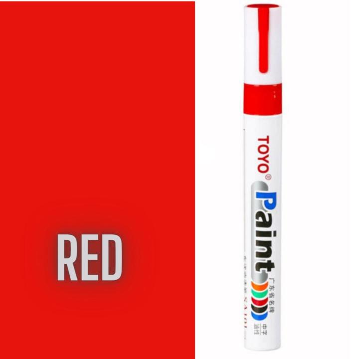 Toyo Paint Marker waterproof For All purpose RED | Daraz.com.bd
