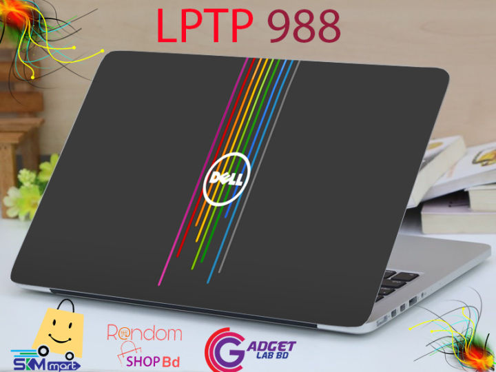 LPTP - 988 Dell_Logo rainbow Laptop Sticker Laptop Skin Sticker ...