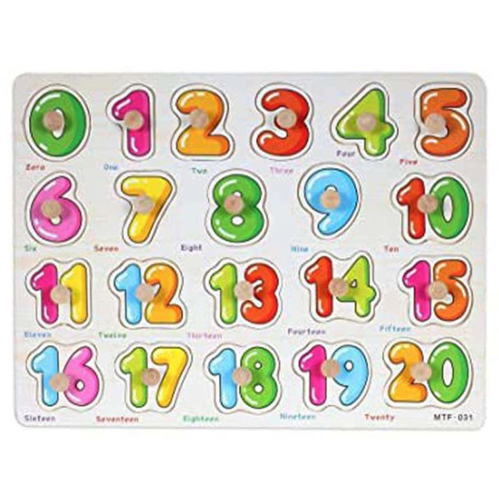 Wooden Alphabet Blocks Uppercase Letter Puzzle Board Montessori Reading ...
