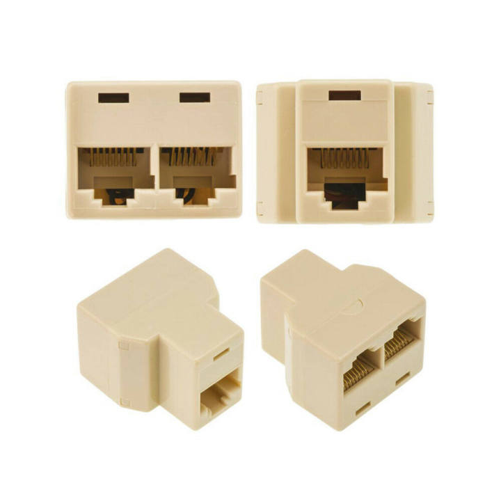 RJ45 Ethernet LAN Network Y Splitter 2 Way Adapter 3 Ports Coupler ...
