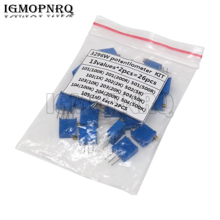 3296W potentiometer 13values*2PCS 100R 200R 500R 1K 2K 5K 10K 20K 50K ...