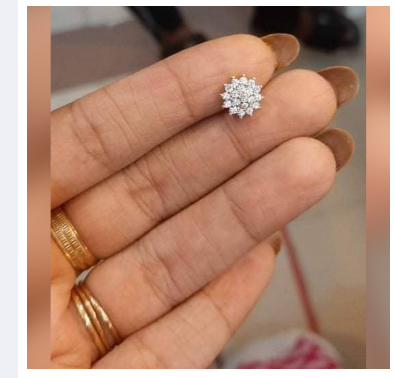 Golden Metal Nose Pin 2020 New Model,With Daimond Cut Stone | Daraz.com.bd