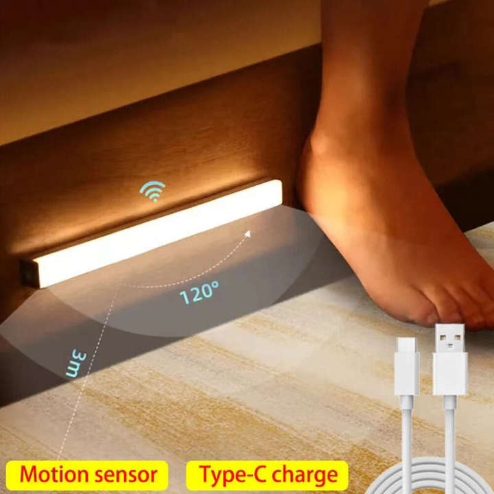 Night Motion Sensor Lights USB LED Wireless Under Light For Kitchen ...