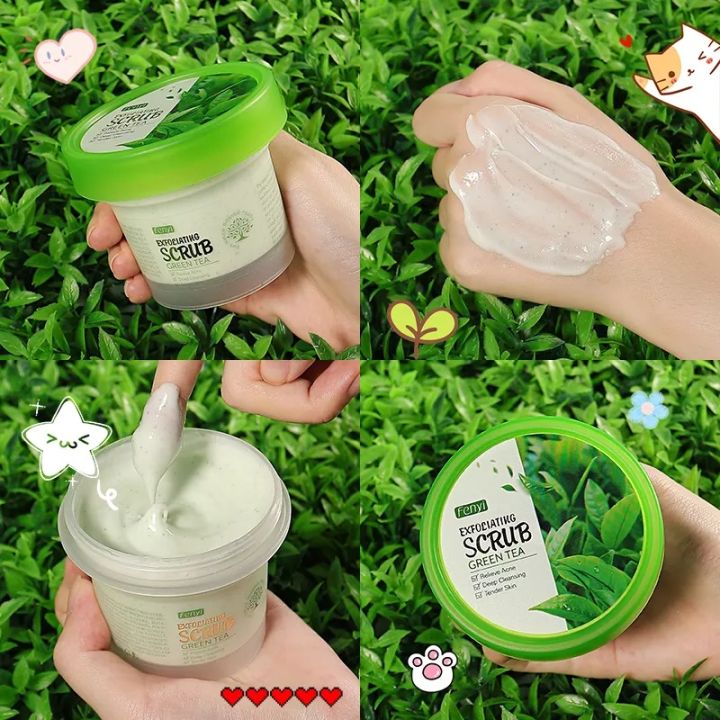 Fenyi Exfoliating Green Tea Scrub - 100gm | Daraz.com.bd