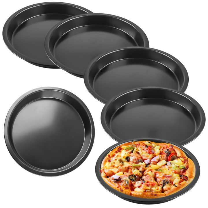 Set of 6 Pizza Plates, Round Pizza Plates, Diameter 20 Cm,Steel Pizza ...
