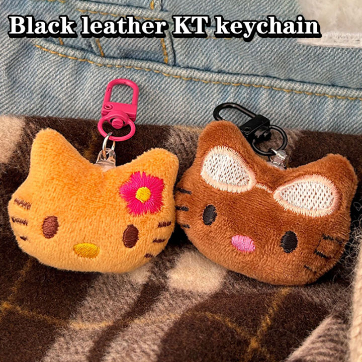 Cute Cartoon Plush Toys Black Cat Keyring Doll Backpack Pendants Car ...