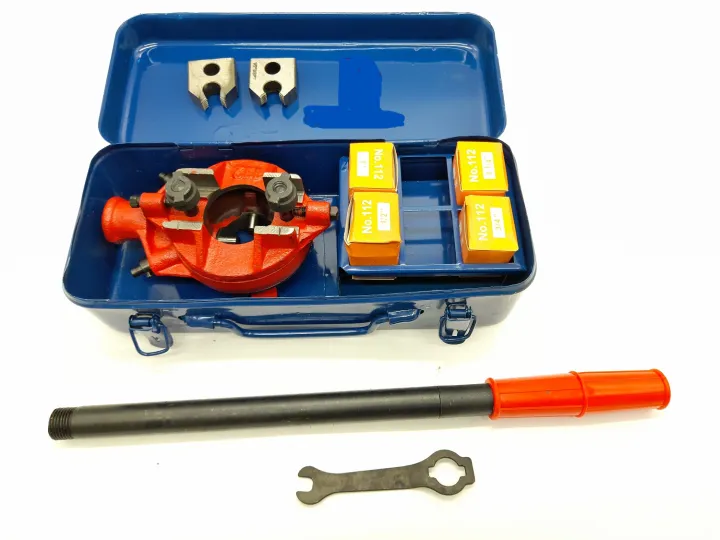 Pipe Threading Die Set, Ratchet Die Stock set manual 1/2"-1 1/4" heavy ...