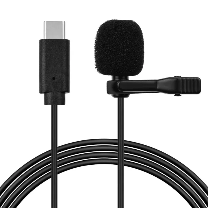 Lavalier Lapel Microphone Clip-on Omnidirectional Mic Single Head 1.5m ...