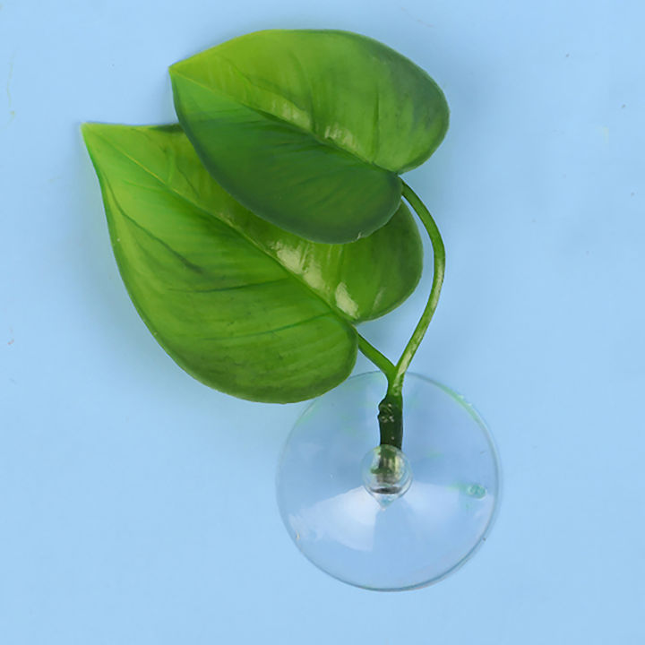 1Pc Artificial Aquarium Leaf Plants Decoration Betta Fish Rest Spawning ...