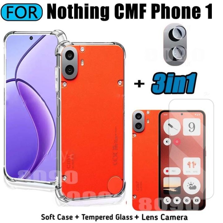 3in1 Nothing CMF Phone 1 Transparent Soft Phone Case Nothing CMF Phone1 ...