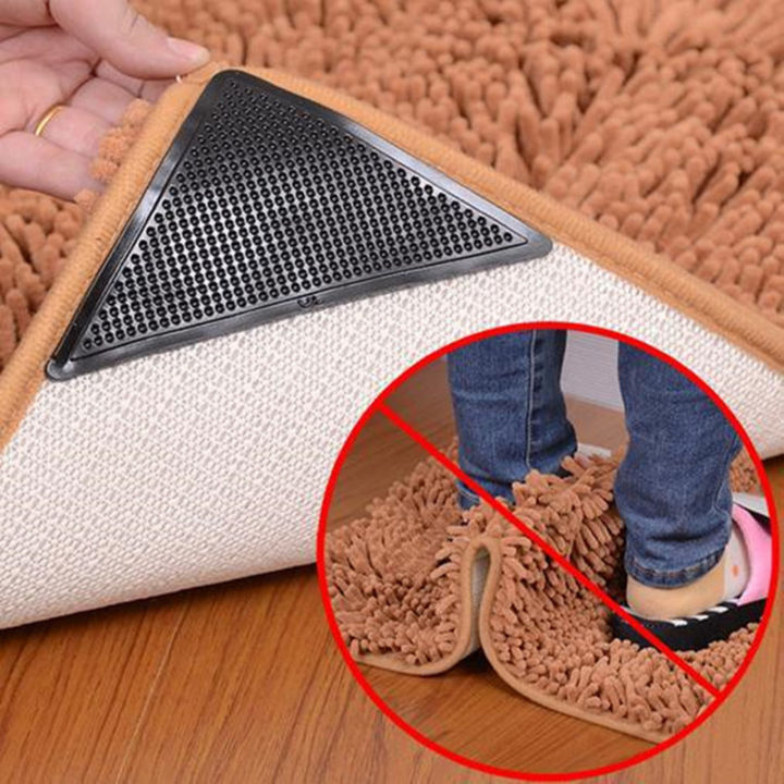 Rug Carpet Mat Grippers Non Slip Anti Skid Reusable Washable Silicone ...