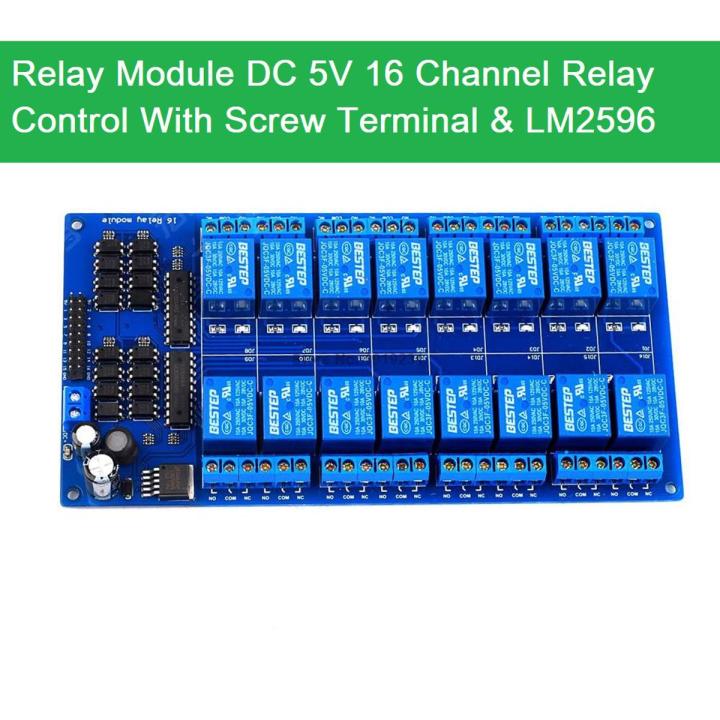 5V 16 Channel Relay Module DC 5V Relay Module Switches Circuit With Optocoupler Protection ...