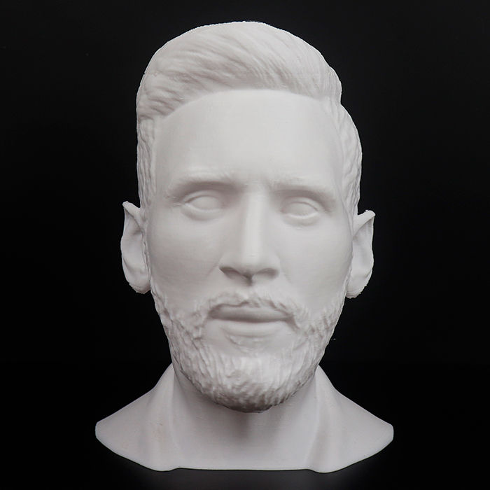 Life-Size White 3D Printed Lionel Messi Head Statue & Tabletop | Daraz ...