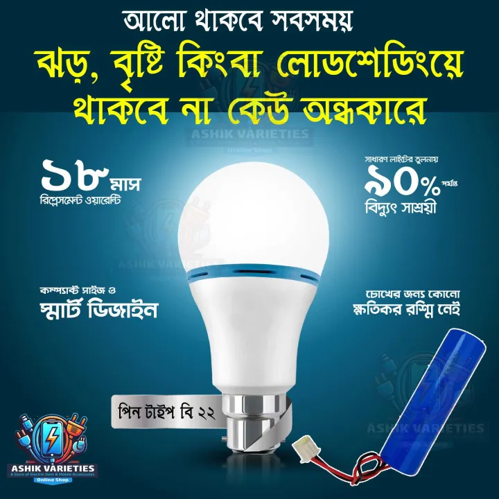 AC/DC Rechargeable Emergency LED Light | Daraz.com.bd