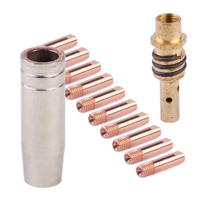 【VisioN Shop】12pcs Welding Contact Tips Kit 0.9mm M6 For MB 15AK Mig Welding Tube Holder Inert ...