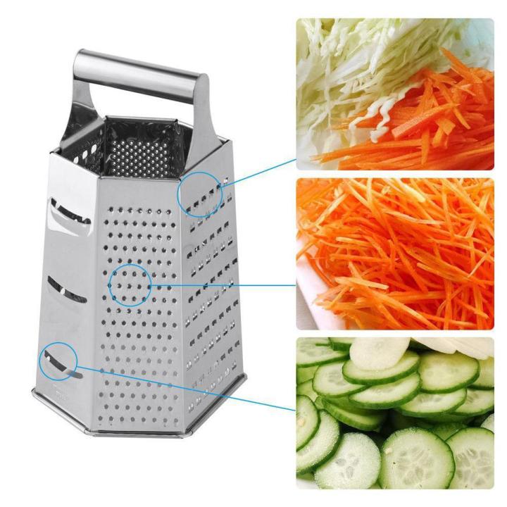 6 Sides Stainless Steel Vegetable And Food Box Grater - Vegetable ...