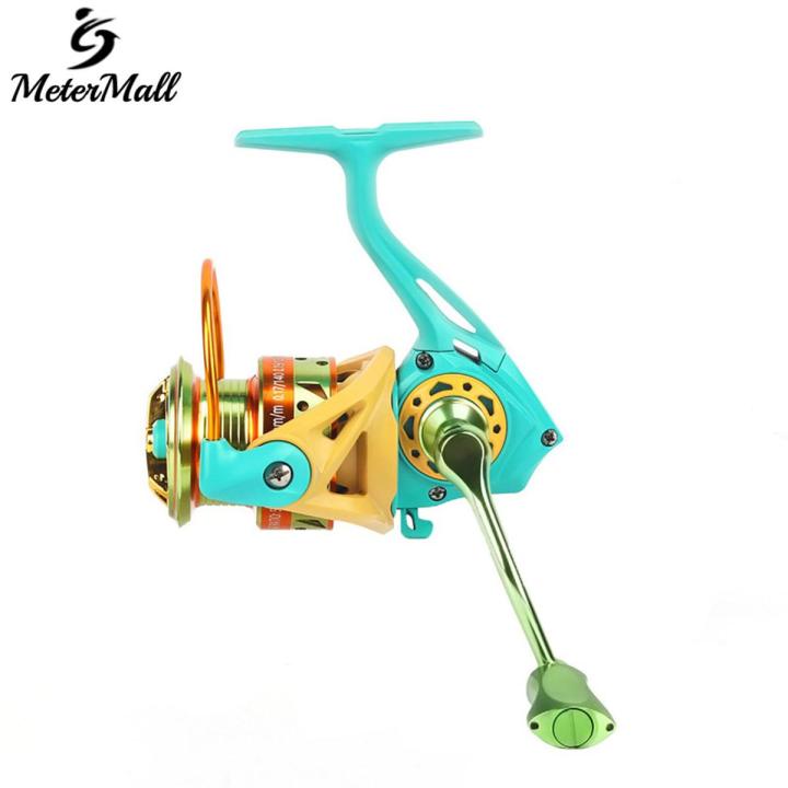 MeterMall Colorful Lure Spinning Fishing Reel 5.2:1 Gear Ratio 8kg Max Drag Fishing Reel Mc1000 ...