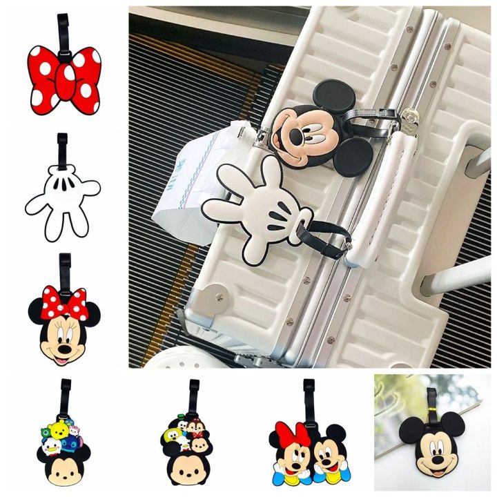 Fasion Boarding Pass Cartoon Luggage Tag Mickey Minnie Airplane ...