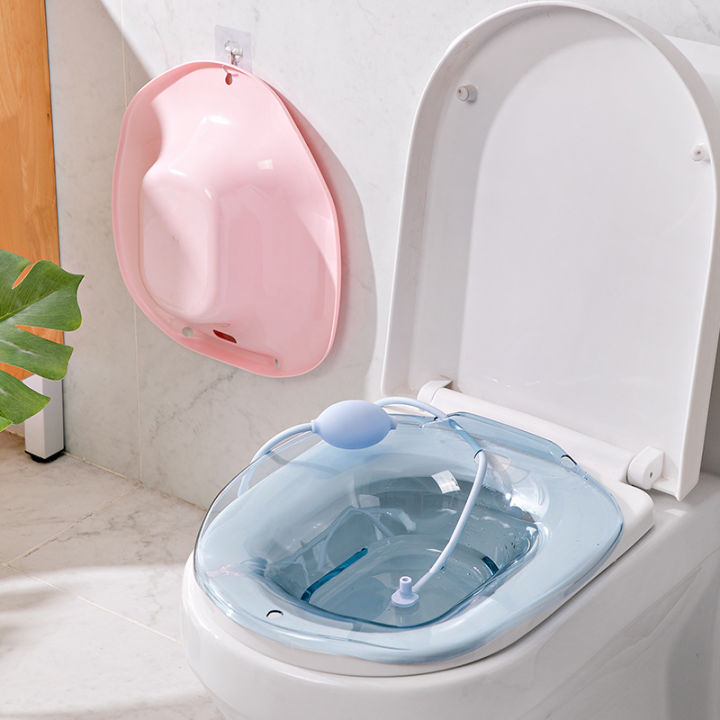 Sitting bathtub, giving birth to baby, using squat free cleaning tool ...