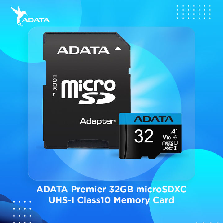 ADATA Premier 32GB microSDXC UHS-I Class10 Memory Card with Data Transfer up to 100MB/s, Class ...