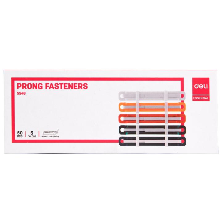 Deli 5548 Prong Plastic Fasteners- 50pc (Pack) | Daraz.com.bd