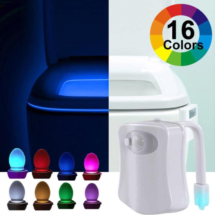 Toilet Seat Night Light Smart PIR Motion Sensor 8 Colors Waterproof ...