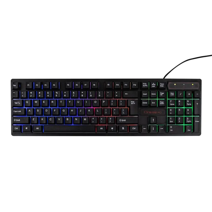 KR-6300 USB Wired Keyboard Gaming Keyboard 104 Keys Three-color ...