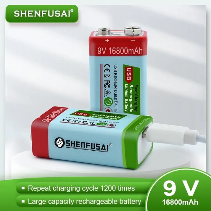 2024 Special offer 9V 16800mAh li-ion Rechargeable Micro USB Batteries ...