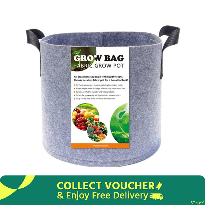 Premium Quality GEO Bag 30 Gallon (Dia 24" Hight16") Color Gray -1 PCS ...