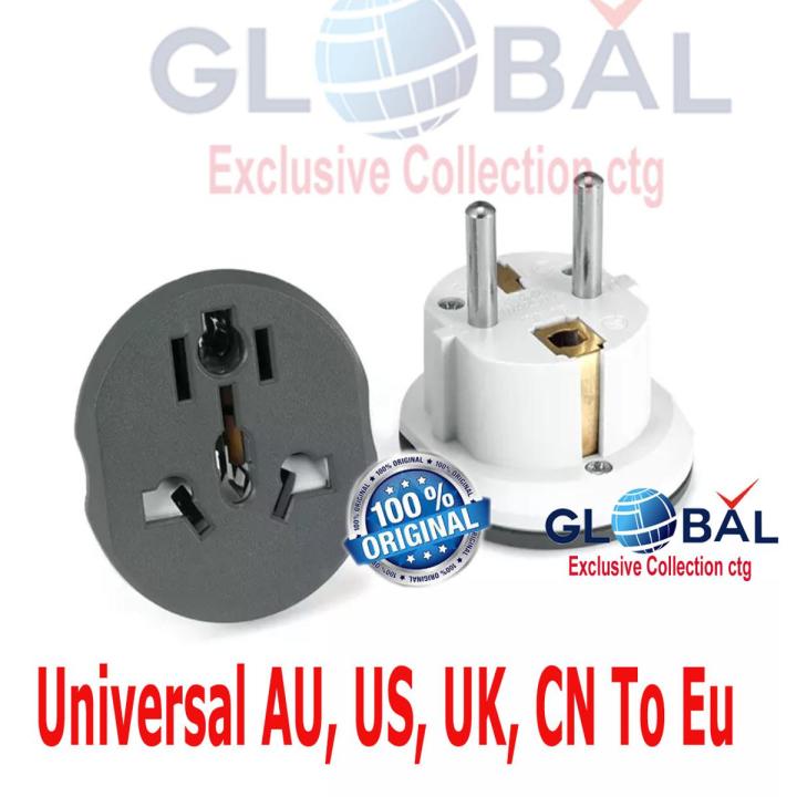 Universal AU, US,UK, CN to EU, 2 Pin Multi Socket Top quality convat 3. ...
