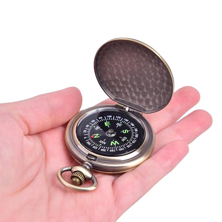 Vintage Bronze Compass Design Pocket Watch Retro Pocket Watch Compass ...