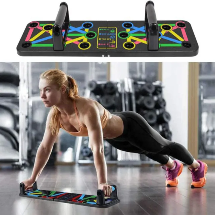 Portable Folding Push Up Stands Exercise Equipment - Multi-color ...