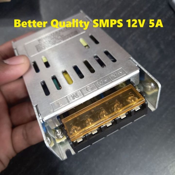 12V 5A SMPS AC 220V To DC 12V 5A 60W Switching Mode Power Supply ...